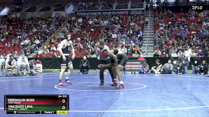 3A-215 lbs Semifinal - Dreshaun Ross, Fort Dodge vs Vincenzo Lima, Iowa ...