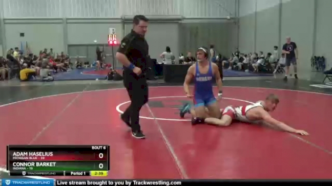 195 lbs Round 2 (8 Team) - Adam Haselius, Michigan Blue vs Connor ...