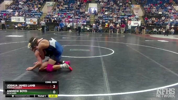 2 - 144 lbs Cons. Semi - Joshua James Lamb, Madison County vs Andrew ...