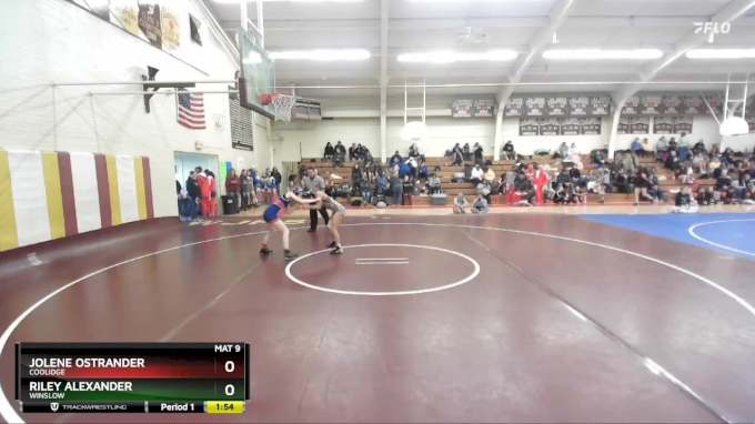 107 lbs Champ. Round 2 - Jolene Ostrander, Coolidge vs Riley Alexander ...