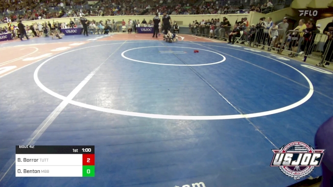 61 lbs Quarterfinal - Bo Borror, Tuttle Elite Wrestling Club vs Oakes ...