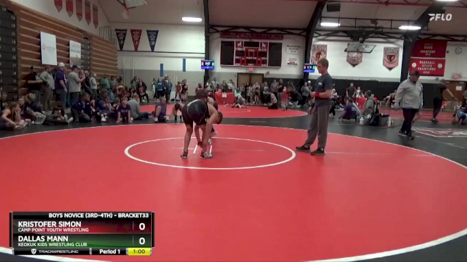 Semifinal - Kristofer Simon, Camp Point Youth Wrestling vs Dallas Mann ...
