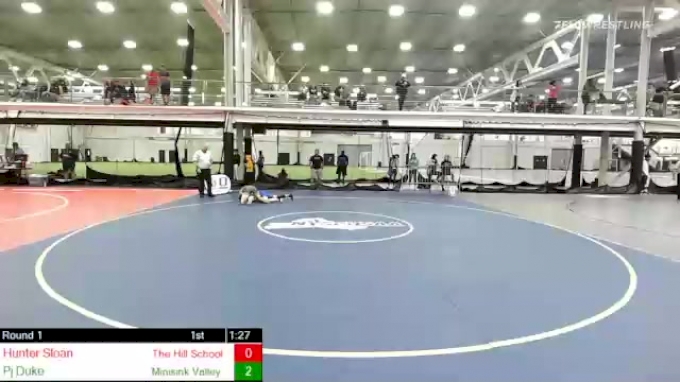 130 lbs Rr Rnd 1 - Hunter Sloan, The Hill School vs Pj Duke, Minisink ...
