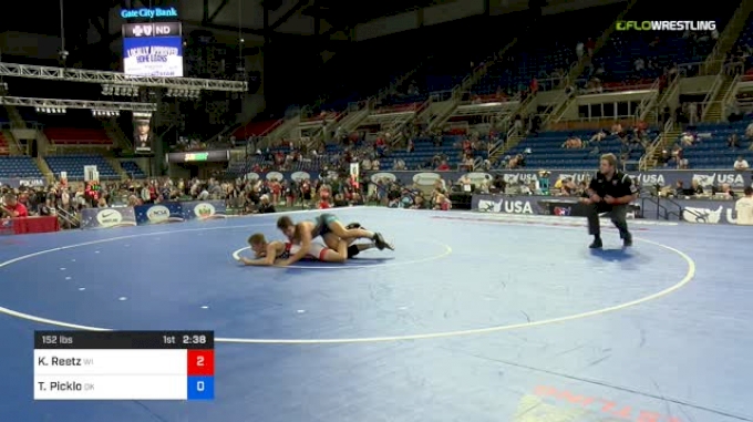 152 lbs Round Of 16 - Kaden Reetz, Wisconsin vs Tate Picklo, Oklahoma