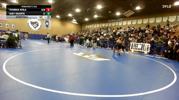 285 lbs Semifinal - Joey Duarte, Santa Ynez vs Thomas Avila, Mt. Whitney