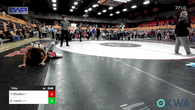 70 lbs Final - Tracen Rhoden, Del City Little League vs Kam Lewis, Team ...