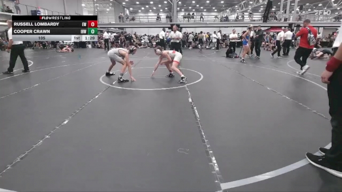 105 lbs Round 5 (10 Team) - Cooper Crawn, Iron Horse White vs Russell ...