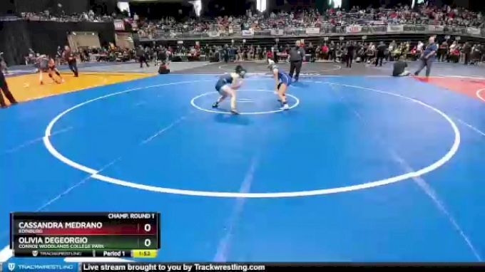 6 lbs Champ. Round 1 - Cassandra Medrano, Edinburg vs Olivia Degeorgio, Conroe Woodlands College ...