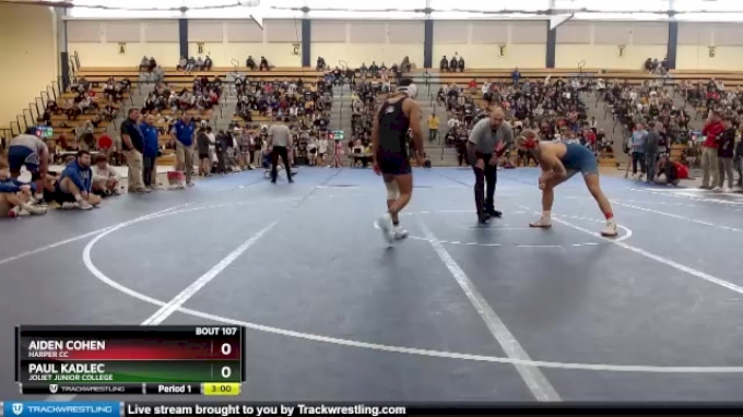 174 lbs Champ. Round 2 - AIden Cohen, Harper CC vs Paul Kadlec, Joliet ...