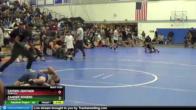 108 lbs Cons. Round 2 - Zayden Zentner, Temecula vs Zander Rogers ...