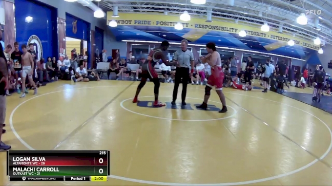 215 lbs Round 4 (8 Team) - Logan Silva, Altamonte WC vs Malachi Carroll ...