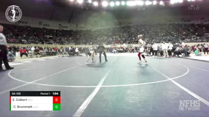 5A-106 lbs 1st Place Match - Canaan Brummett, CHICKASHA vs Evan Colbert ...