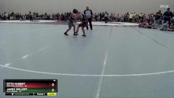 130 lbs Round 1 (3 Team) - James Willert, Hutchinson vs Otto Hubert ...