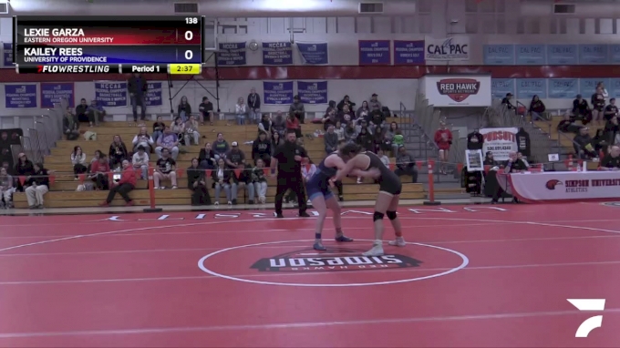 138 lbs Semifinal - Lexie Garza, Eastern Oregon University vs Kailey ...