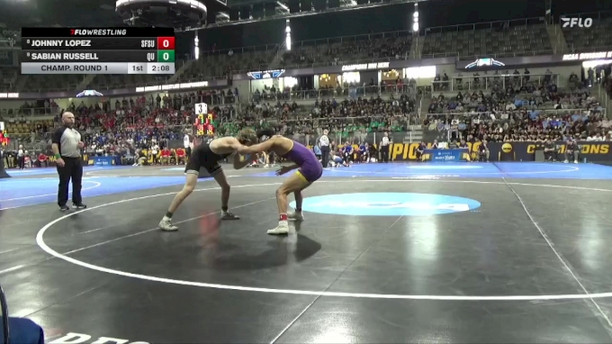 141 lbs Champ. Round 1 - Sabian Russell, Quincy vs Johnny Lopez, San ...