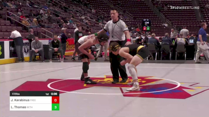 172 lbs Consi Of 16 #2 - Jared Karabinus, Freedom vs Luke Thomas, Beth Cath