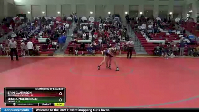 107 lbs Championship Bracket - Jenna Macdonald, Daphne vs Erin Clarkson ...