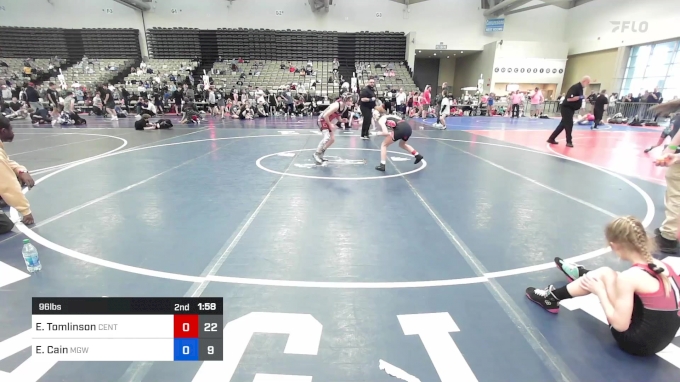 96 lbs Rr Rnd 3 - Emma Tomlinson, Centurion Wrestling vs Emma Cain, MGW ...