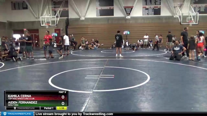 108 lbs 5th Place Match - Kamila Cerna, Top Dog Wrestling Club vs Aiden ...