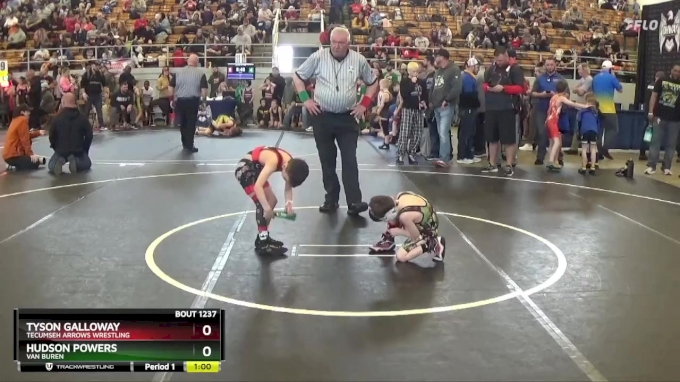 50 lbs Quarterfinal - Hudson Powers, Van Buren vs Tyson Galloway ...