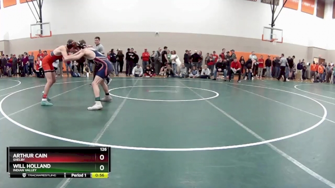 126 lbs Cons. Round 2 - Arthur Cain, Shelby vs Will Holland, Indian Valley