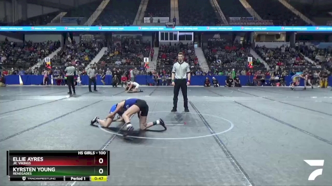 100 lbs Cons. Round 2 - Ellie Ayres, Jr. Vikings vs Kyrsten Young ...