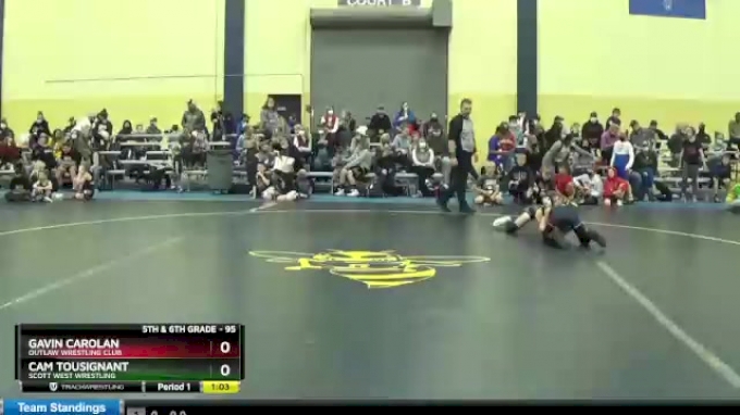 95 lbs Champ. Round 1 - Cam Tousignant, Scott West Wrestling vs Gavin ...