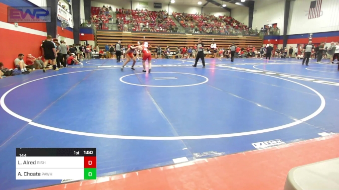 144 lbs Quarterfinal - Luke Alred, Bishop Kelley vs Aaron Choate, Pawhuska