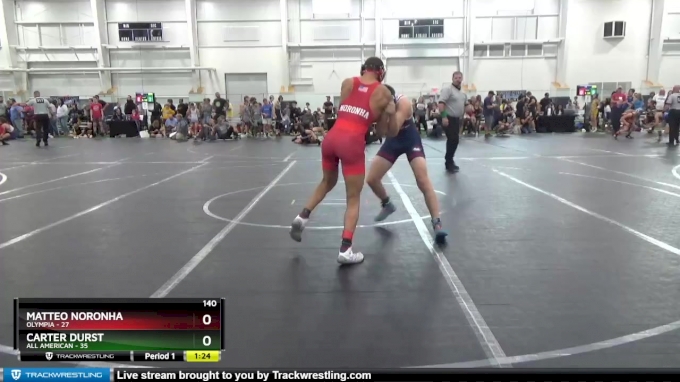 140 lbs Round 1 (10 Team) - Matteo Noronha, Olympia vs Carter Durst ...