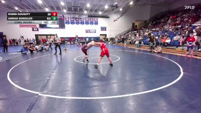 160 lbs Cons. Round 1 - Adrian Gonzales, McCormick Jr. High vs Romin ...