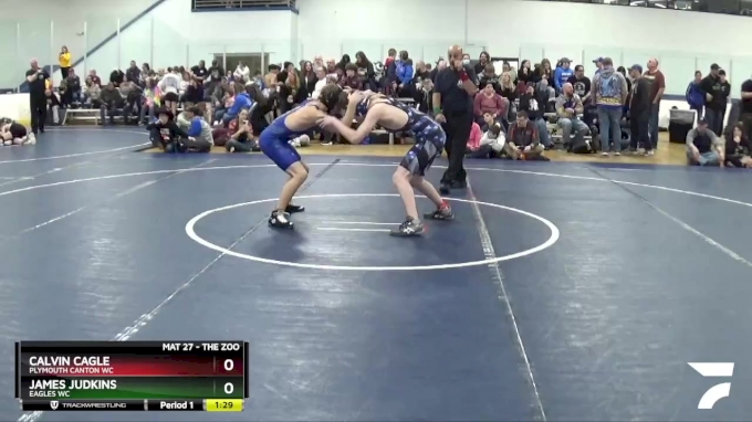 123 lbs Cons. Round 2 - James Judkins, Eagles WC vs Calvin Cagle ...
