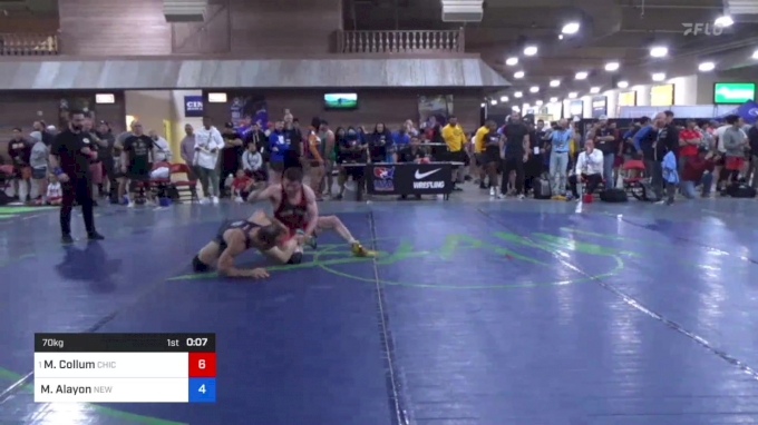 70 kg Quarters - Matthew Collum, Chicago Wrestling Club vs Manny Alayon ...