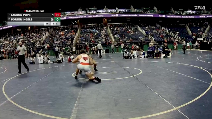 3A 215 lbs Champ. Round 1 - Landon Pope, Pisgah High School vs Porter ...