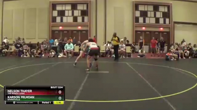 145 lbs Cons. Round 2 - Nelson Thayer, The Rowdy Gang vs Karson Milhoan ...
