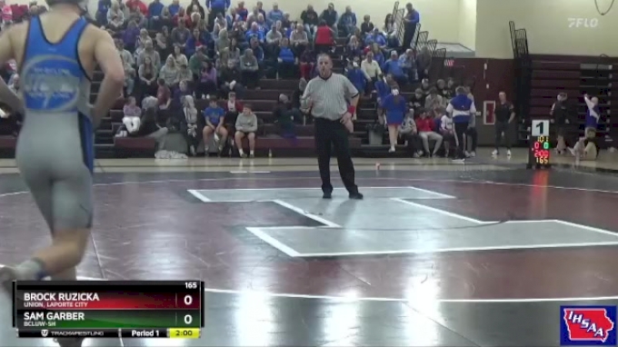 165 lbs Cons. Semi - Brock Ruzicka, Union, LaPorte City vs Sam Garber ...
