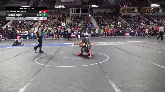 110 lbs Semifinal - Lynnix Brough, Carroll vs Millie Cook, Hoisington ...
