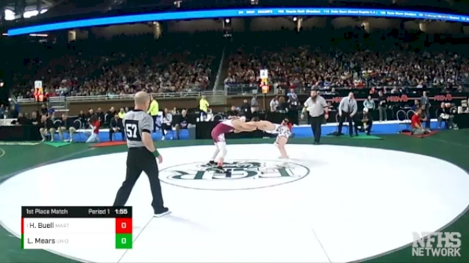 D4-132 lbs 1st Place Match - Haylen Buell, Martin HS vs Logan Mears ...