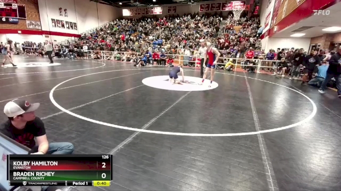 126 lbs Cons. Round 2 - Kolby Hamilton, Evanston vs Braden Richey ...