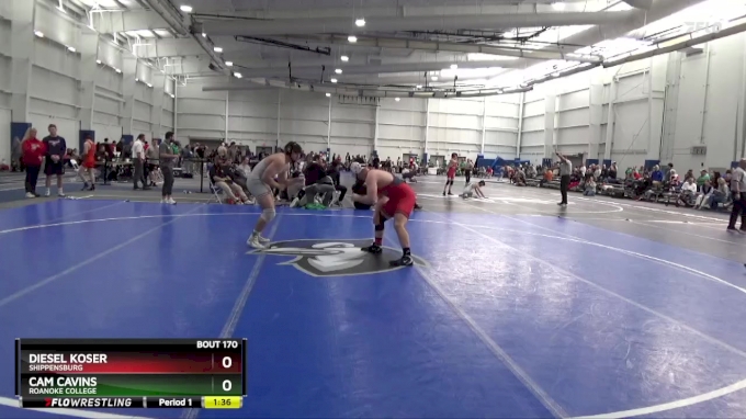 197 lbs Quarterfinal - Diesel Koser, Shippensburg vs Cam Cavins ...