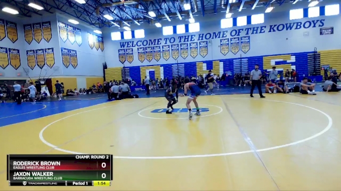 106 lbs Champ. Round 2 - Roderick Brown, Eagles Wrestling Club vs Jaxon ...