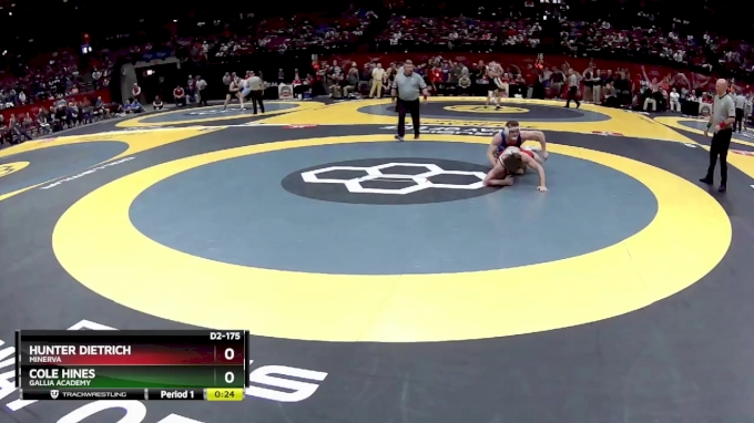 D2-175 lbs 7th Place Match - Hunter Dietrich, Minerva vs Cole Hines ...