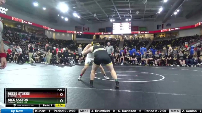 220 lbs 5th & 7th Place - Reese Stokes, 8-Hinton vs Nick Saxton, 6 ...