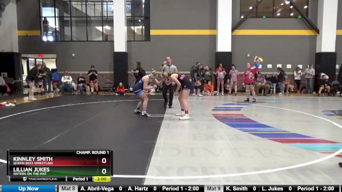 142 lbs Champ. Round 1 - Kinnley Smith, Queen Bees Wrestling vs Lillian ...