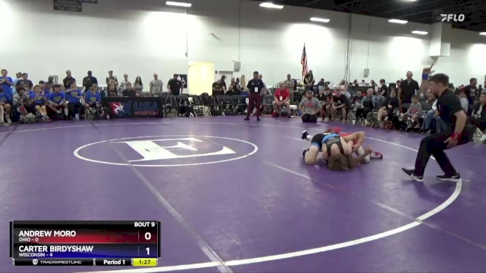 136 lbs Round 3 (8 Team) - Andrew Moro, Ohio vs Carter Birdyshaw, Wisconsin