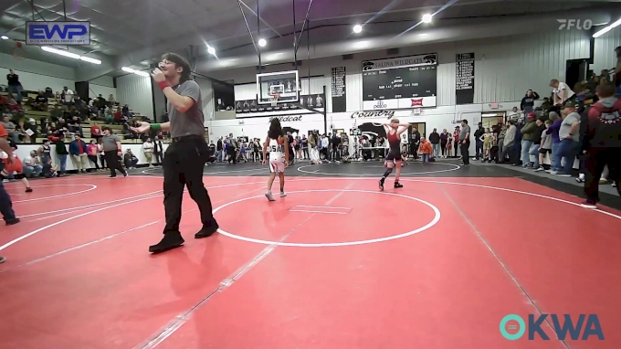 70 lbs Quarterfinal - Jake Potts, Wagoner Takedown Club vs Colten ...