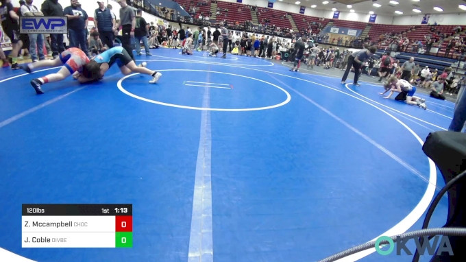 120 lbs Quarterfinal - Zane Mccampbell, Choctaw Ironman Youth Wrestling ...