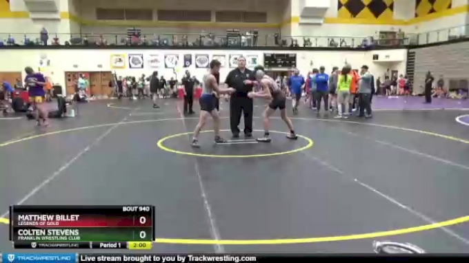 126 lbs 7th Place Match - Matthew Billet, Legends Of Gold vs Colten ...