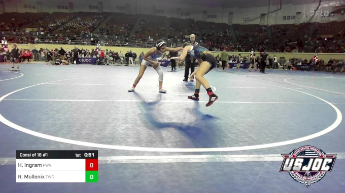 108 lbs Consi Of 16 #1 - Haylee Ingram, Perry Wrestling Academy vs ...