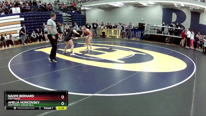 120 lbs. Cons. Round 3 - Amelia Huncovsky, Northwest (Cedar Hill) vs Naomi Bernard, Fort Osage