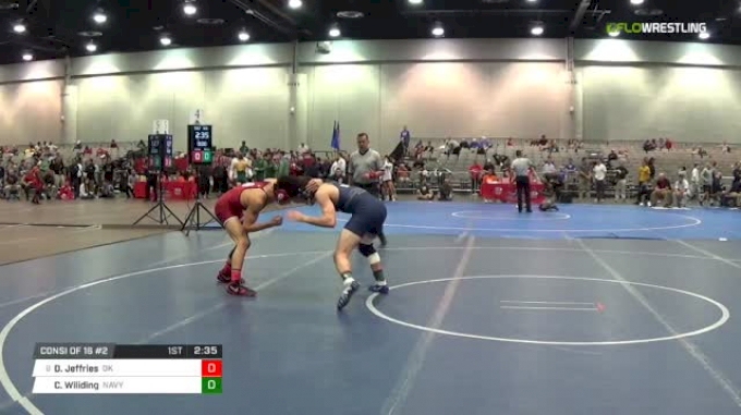 149 lbs Consi of 16 #2 - Davion Jeffries, Oklahoma vs Corey Wiliding, Navy